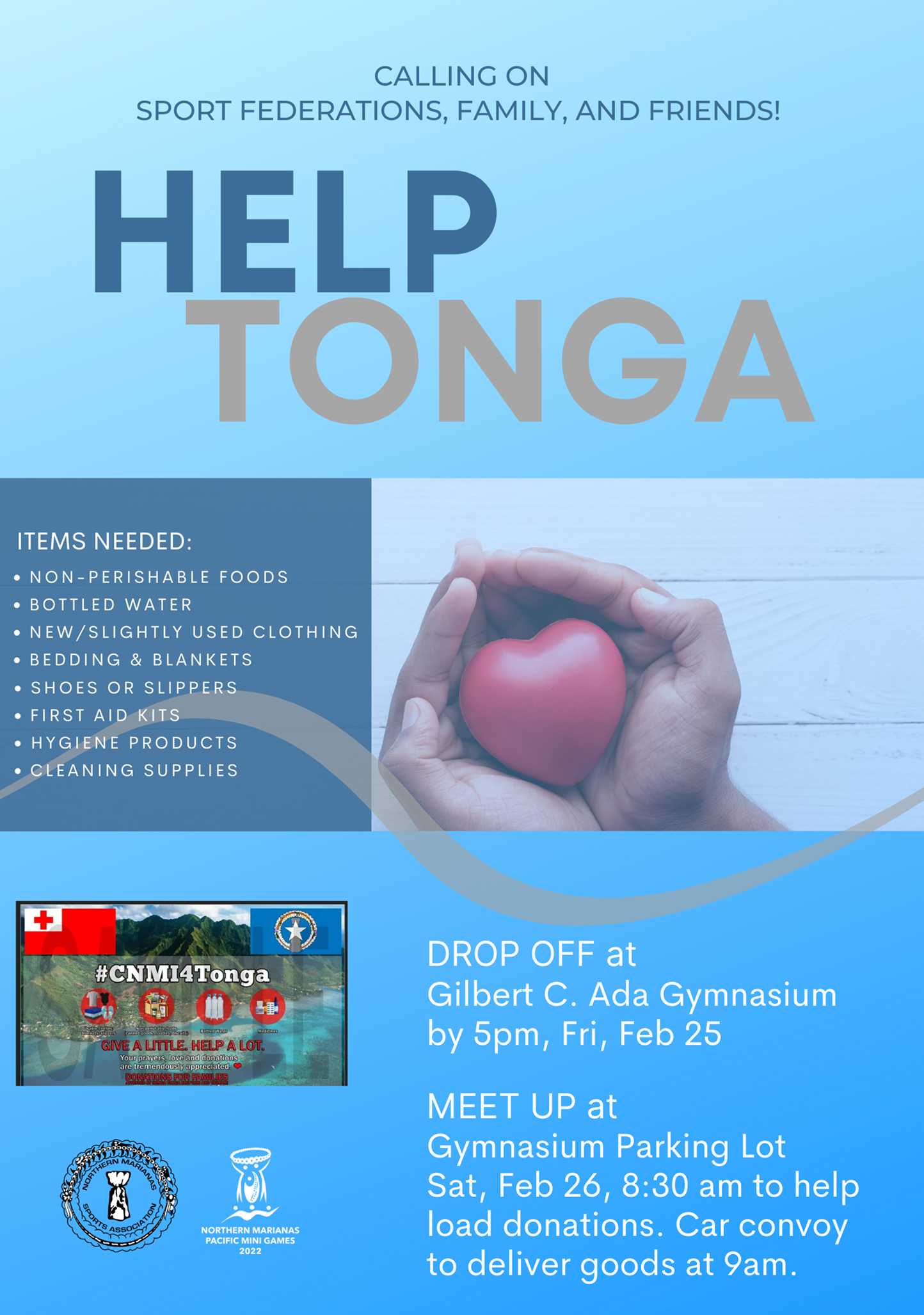 Help Tonga Relief Drive #CNMI4Tonga
