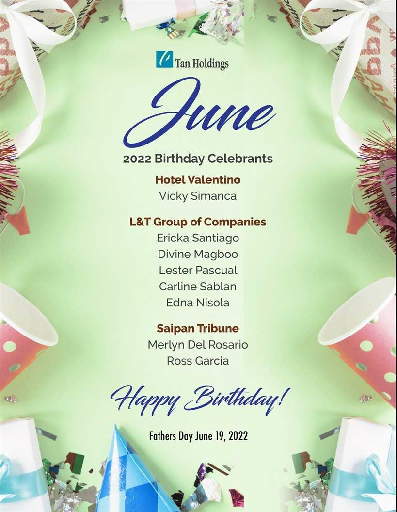 June 2022 Birthday Celebrants #HappyBirthday