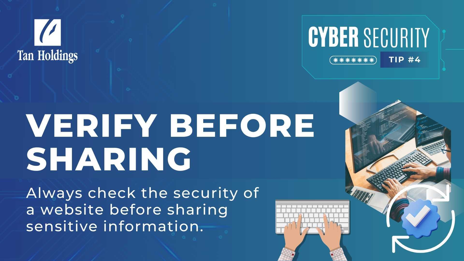 TanHoldings Cybersecurity Awareness - TIP#4 VERIFY..