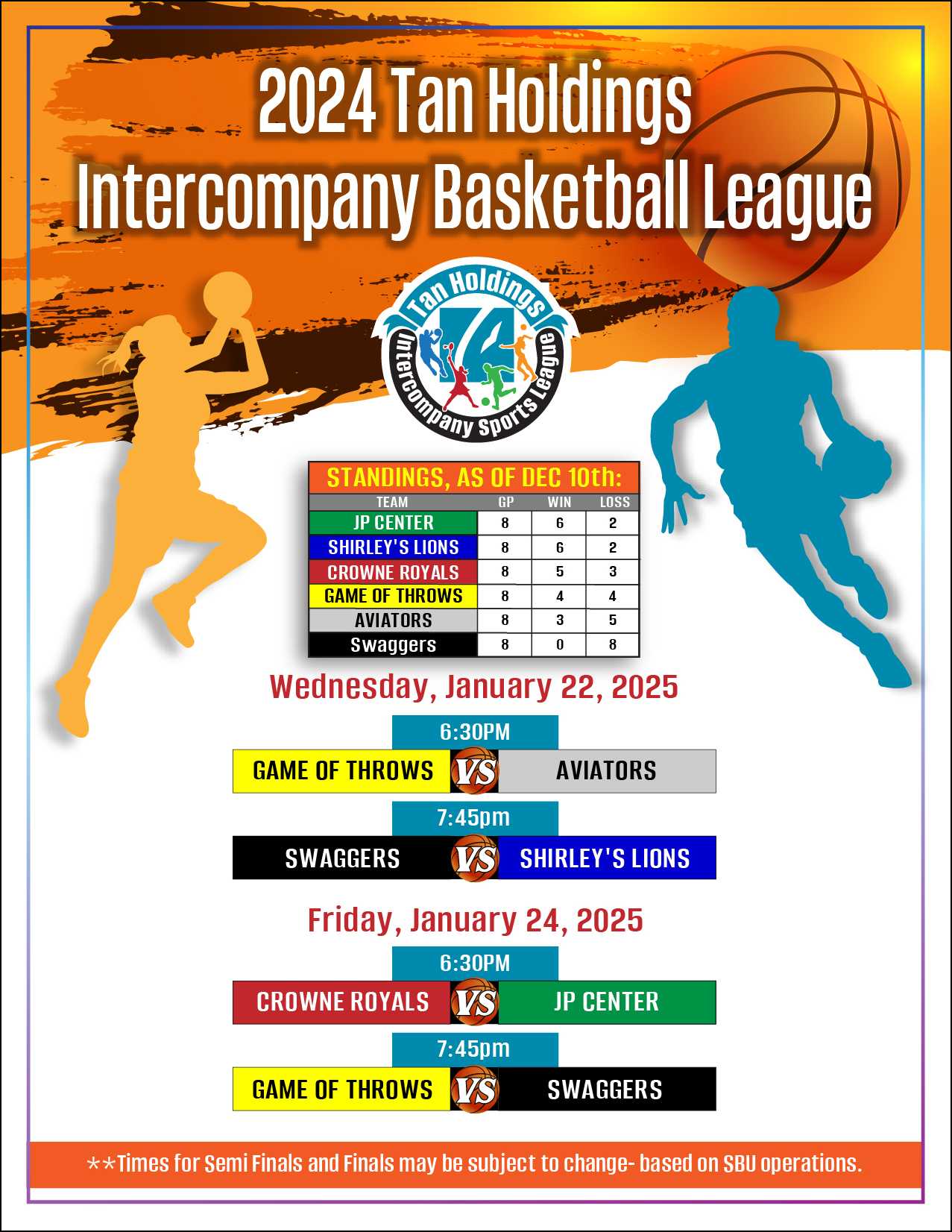 TanHoldings Intercompany Basketball League